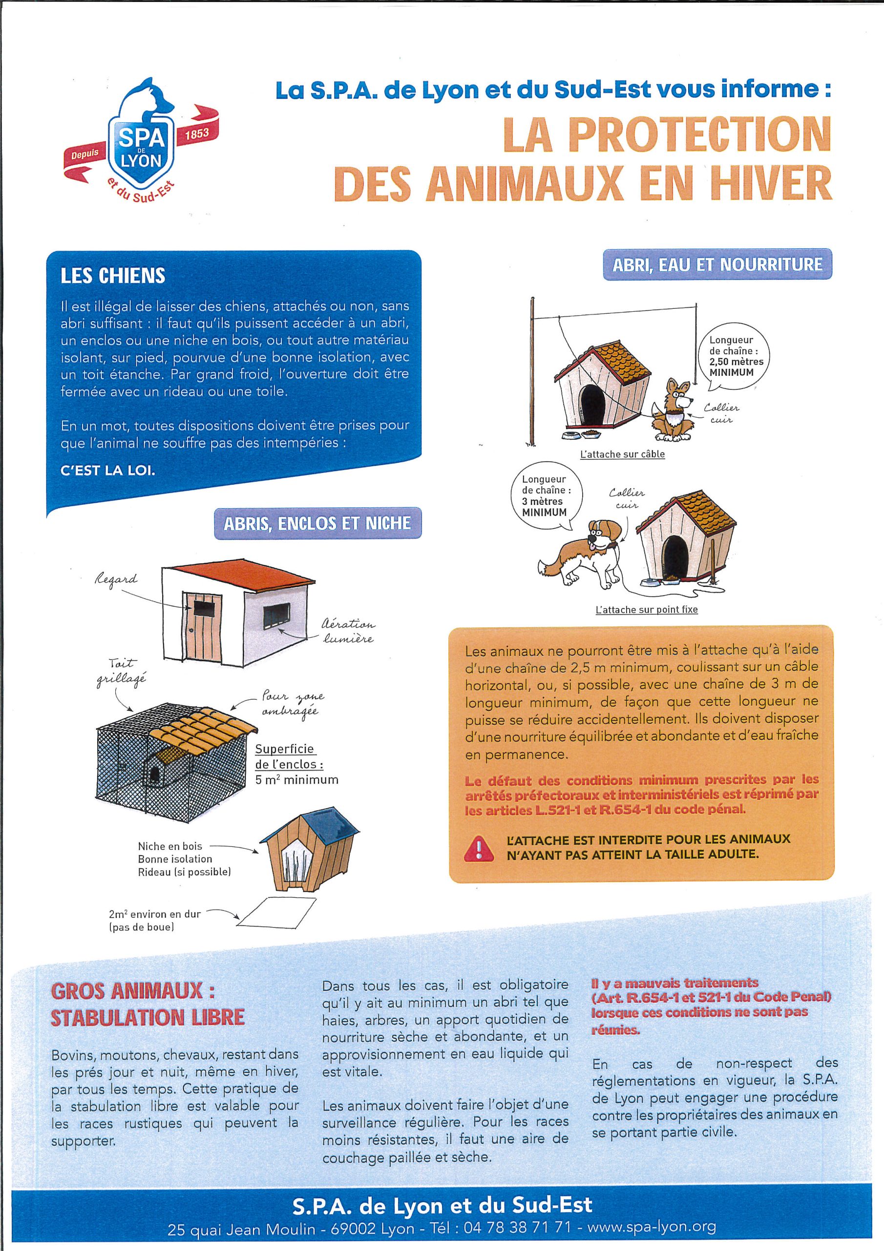 La protection des animaux en hiver | Fontaines sur Saône